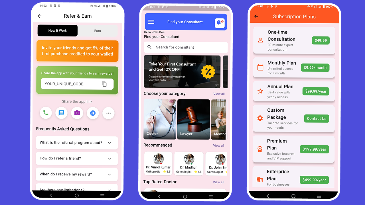 Consultation App | Flutter Consultation App UI Kit | Online Advice App | Flutter Template by ...